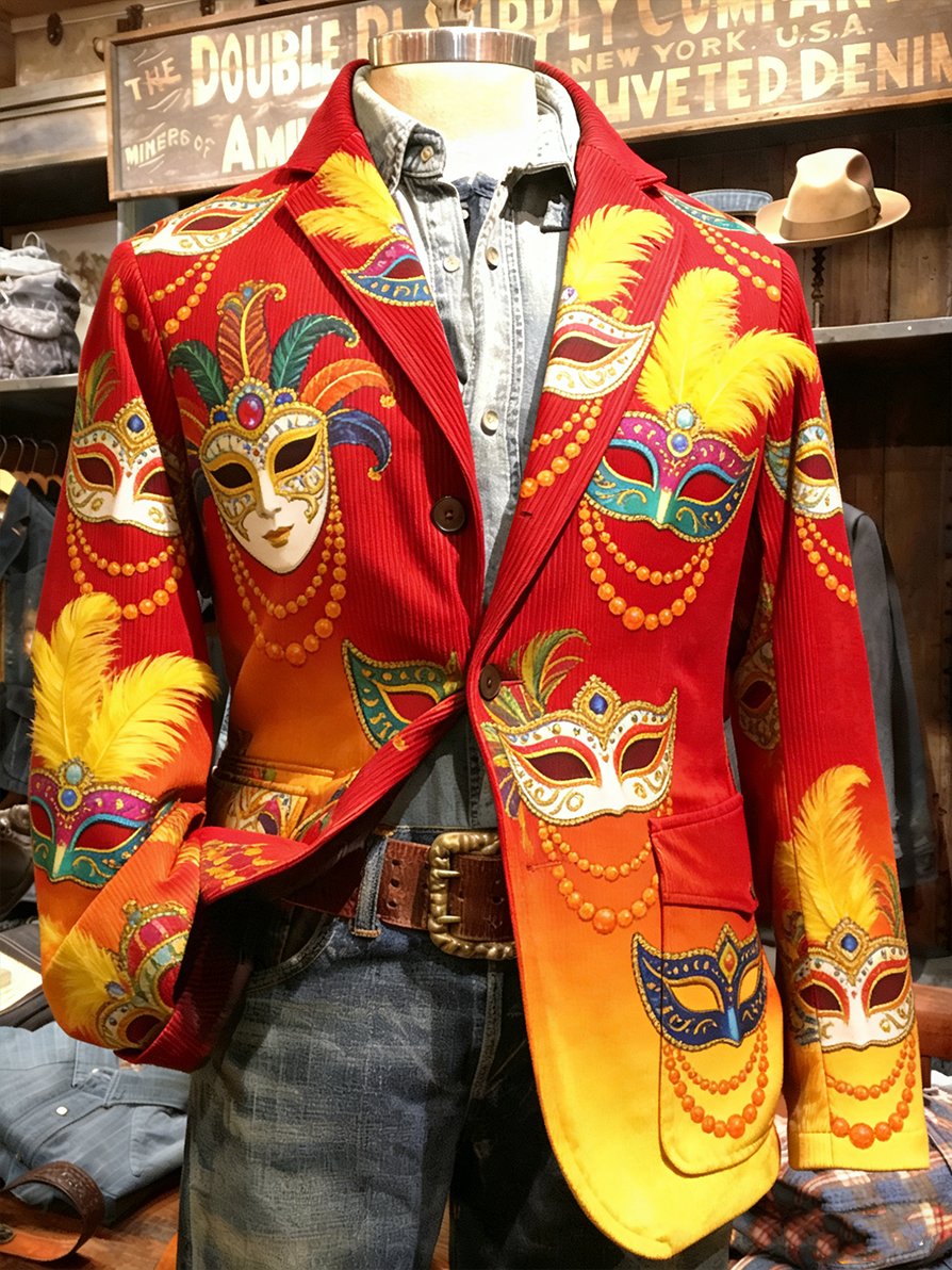 Men's Business Casual Carnival Corduroy Suit Jacket
