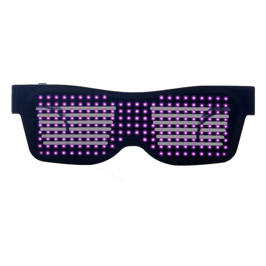🔥LED Glasses Light Up Dynamic Party Favor Glasses 🤩USB Rechargeable LED ...