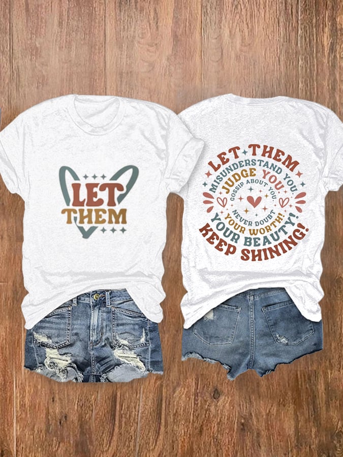 Women's Let Them Print Casual T-Shirt