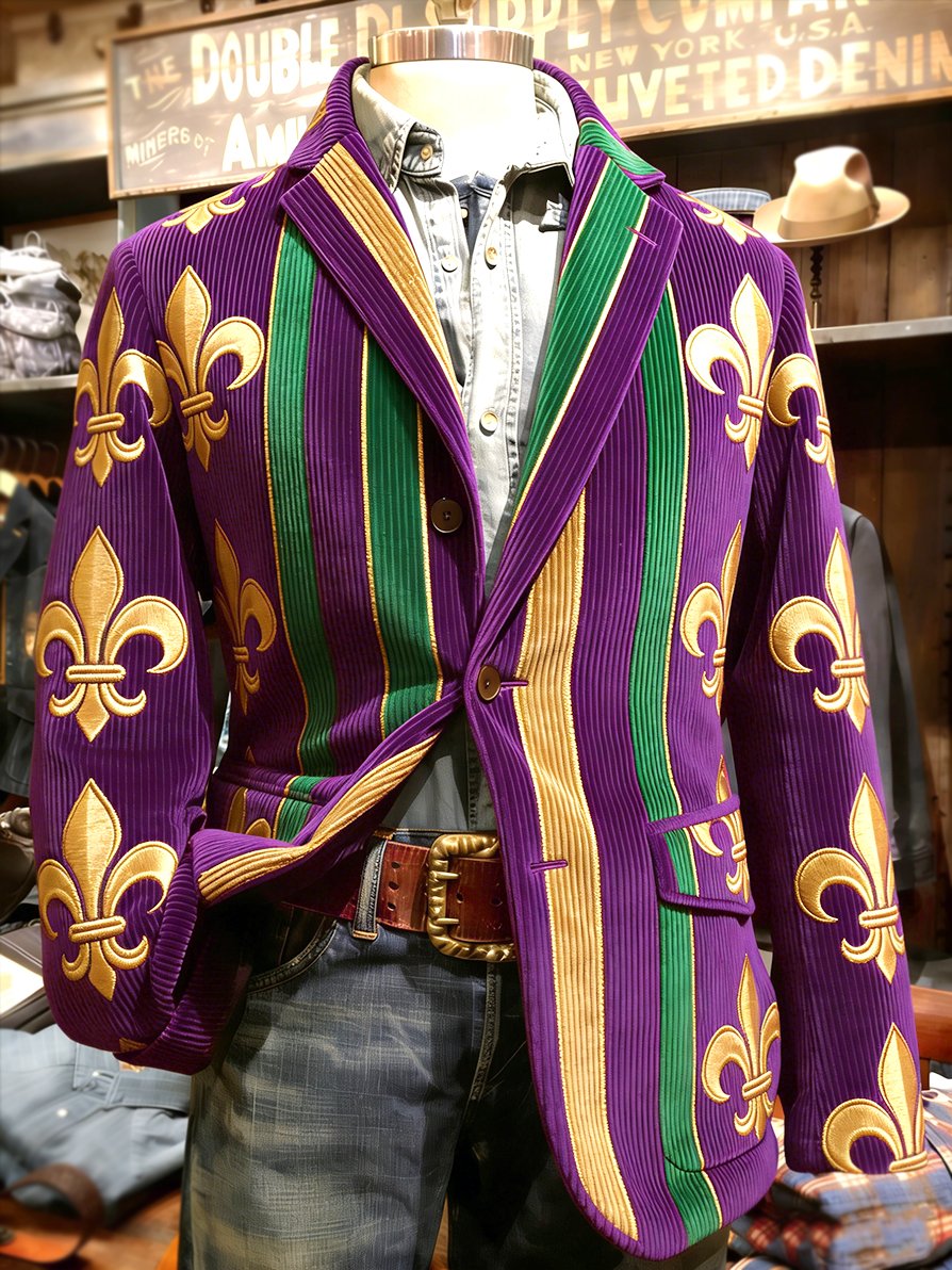 Men's Business Casual Carnival Corduroy Suit Jacket